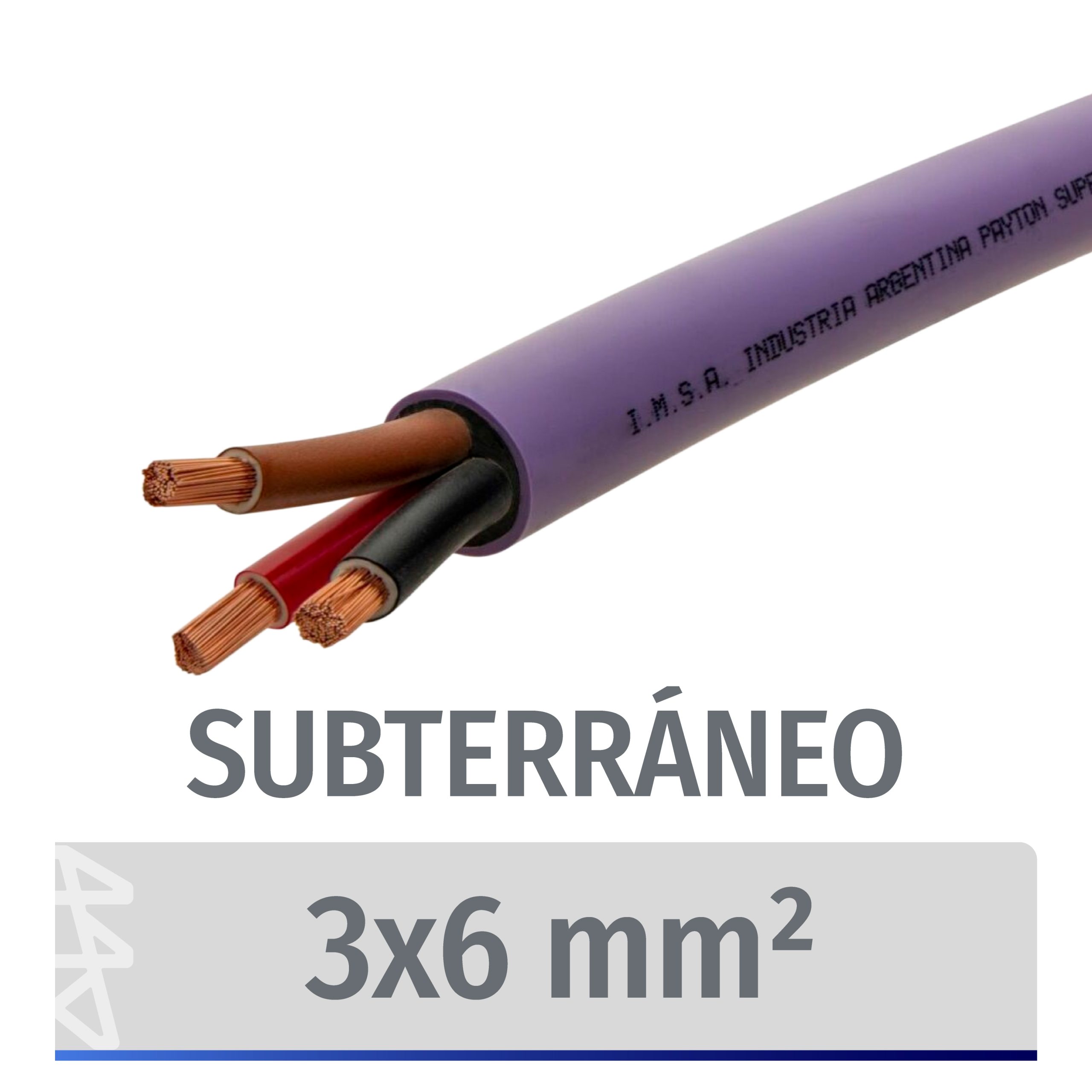 Conductor Subterráneo Imsa 3 x 6 mm² x Metro | NEA Eléctrica
