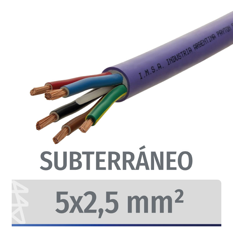 Conductor Subterráneo Imsa 5 x 2,5 mm² x Metro | NEA Eléctrica